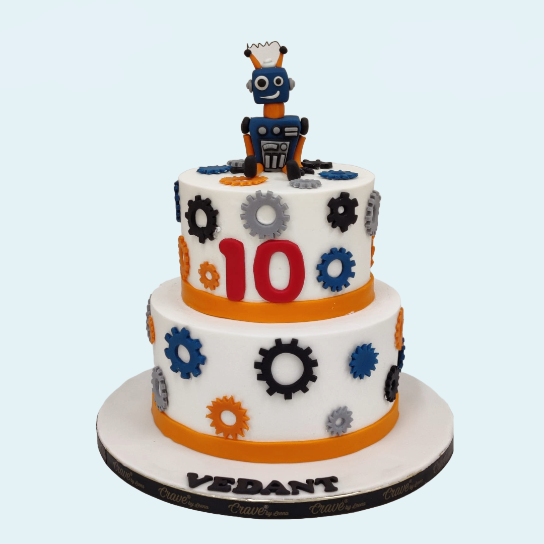 Robot Theme Cake – Crave by Leena