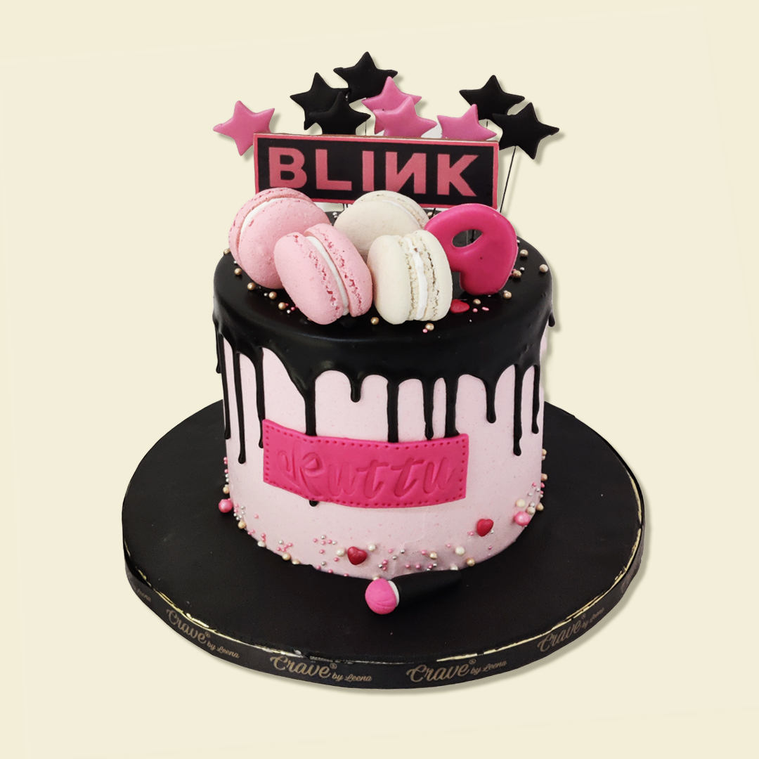 BLINK Theme K-pop Birthday Cake – BLACKPINK Fan Special – Crave by Leena