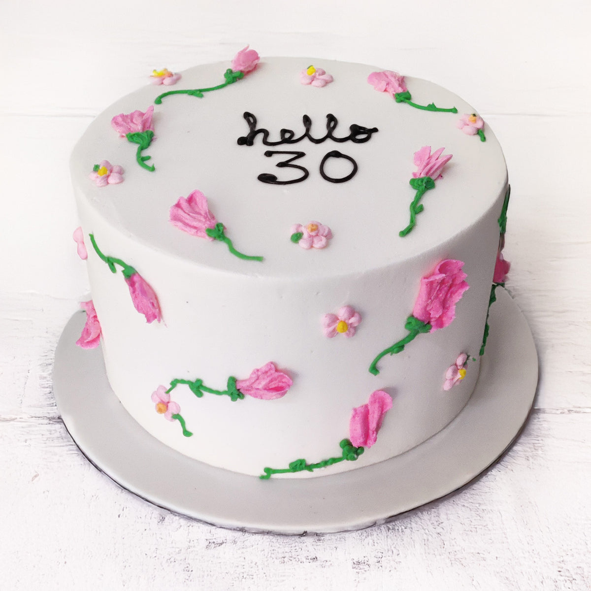 Buttercream Flowers Milestone Birthday Cake – Crave by Leena