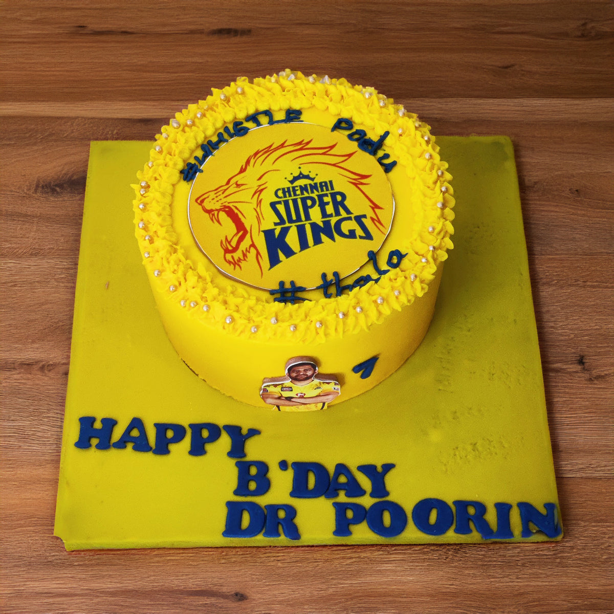 CSK Logo Cake – Crave by Leena