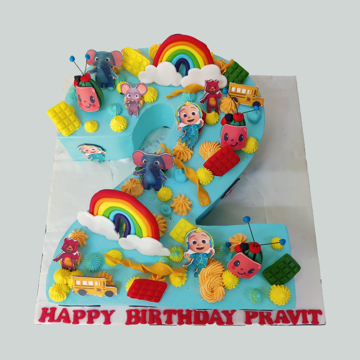 Cocomelon Number Cake – Fun & Colorful Kids’ Birthday Cake – Crave by Leena