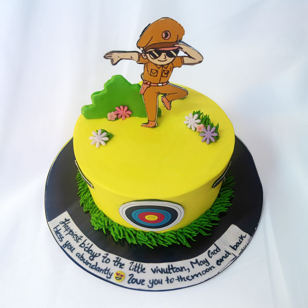 Cute Little Singham Cake – Perfect for Kids’ Birthday Celebrations 100% ...