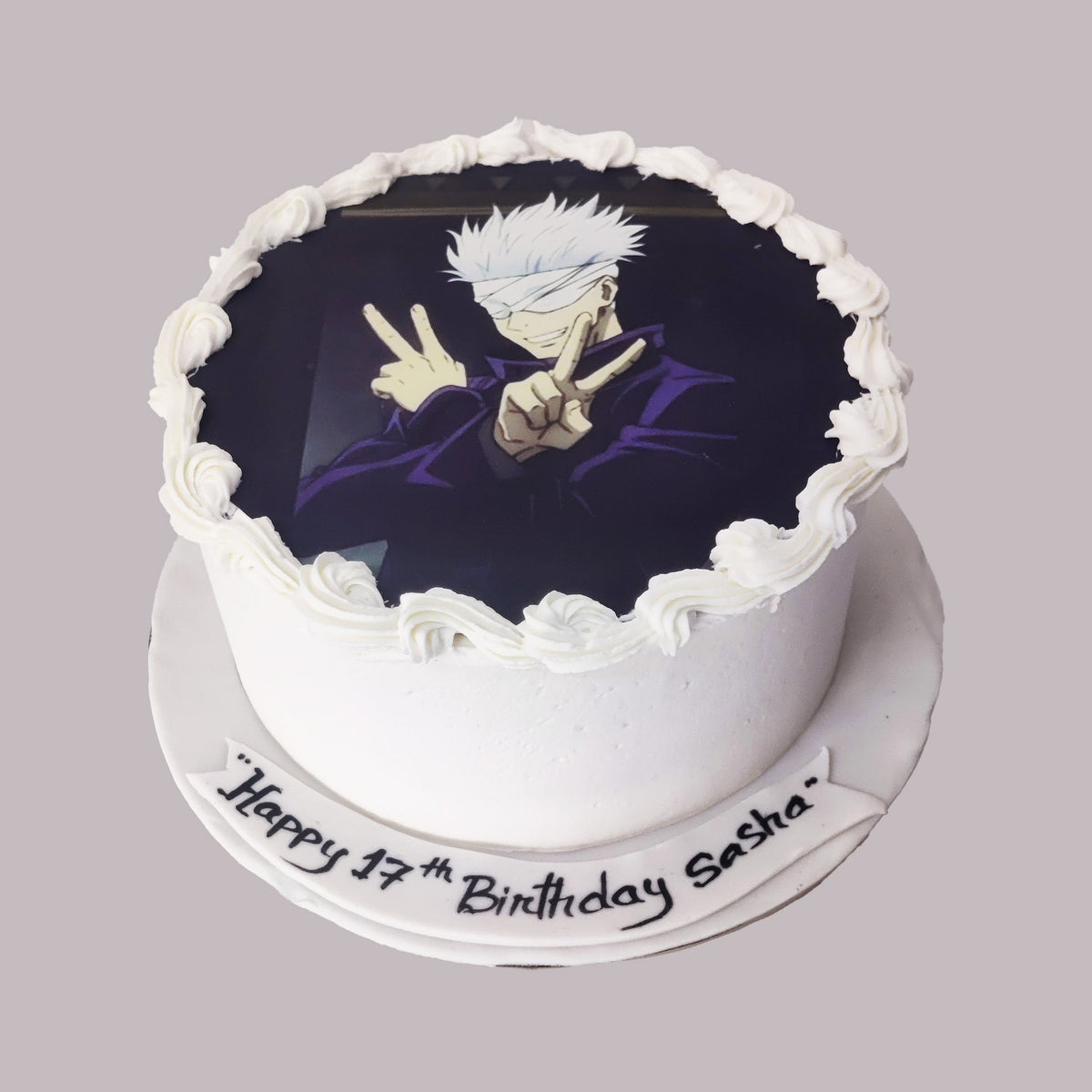 Edible Print Gojo Cake – Anime Birthday Cake – Crave by Leena