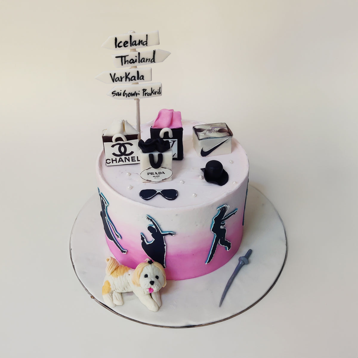 Miss All Rounder Cake | Travel, Dance & Luxury Theme | Vegan & Eggless ...
