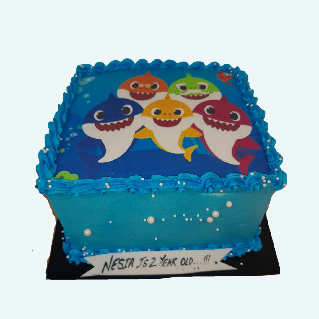 Baby Shark print cake – Crave by Leena