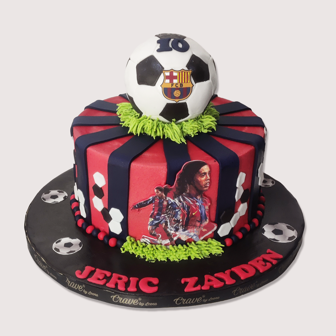 Ronaldinho Theme Football Cake | Custom Soccer Birthday Cake – Crave by ...