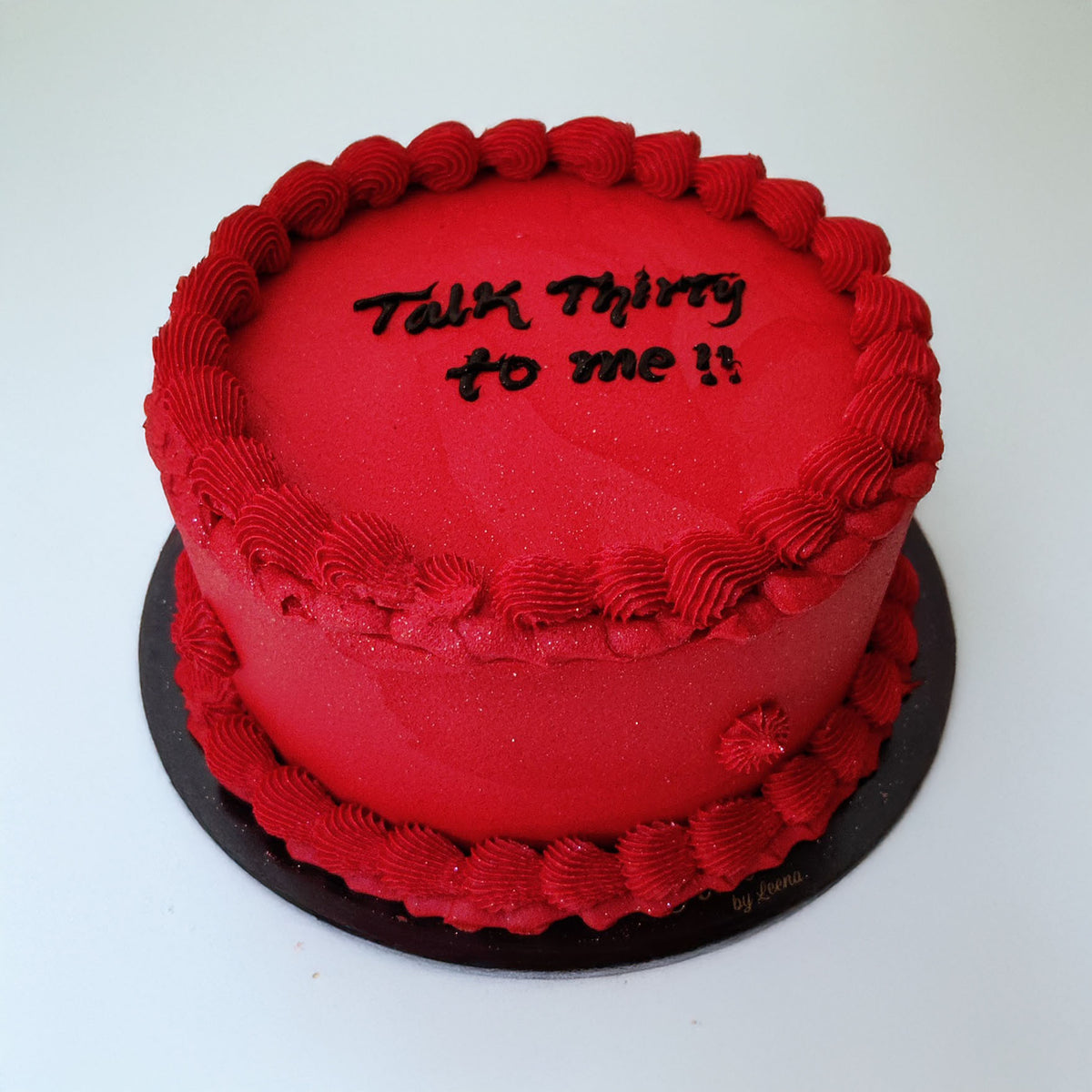 Sparkling Red 30th Birthday Cake – Glamorous Chocolate Truffle – Crave ...