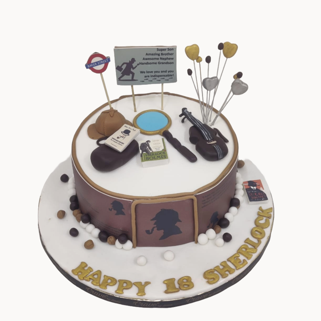 Sherlock Holmes Cake | Custom Cakes | Crave by Leena, Bangalore