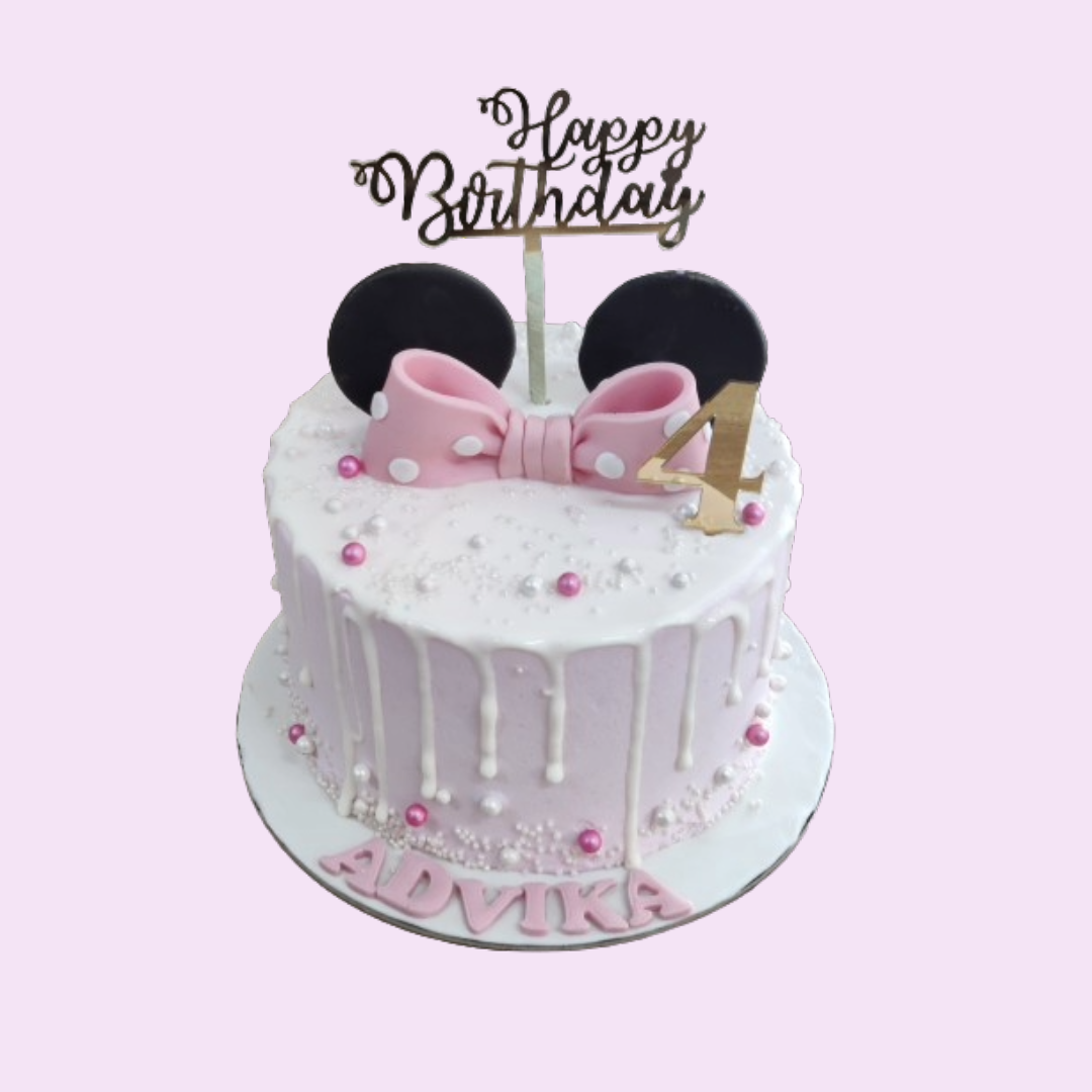 Minnie Mouse Drip cake | Custom Cakes | Crave by Leena, Bangalore