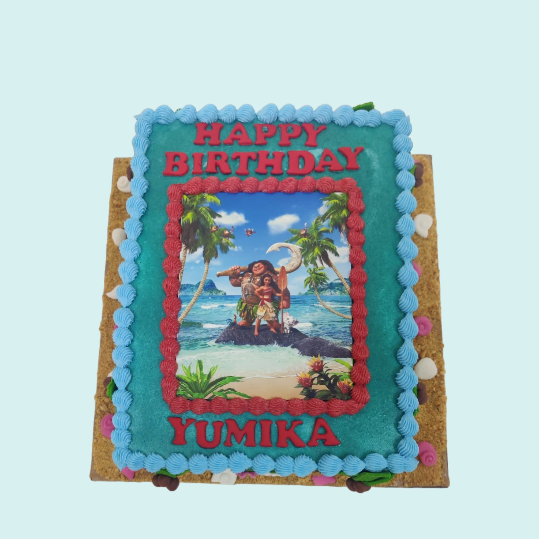 Moana Rectangular Theme Cake – Crave by Leena