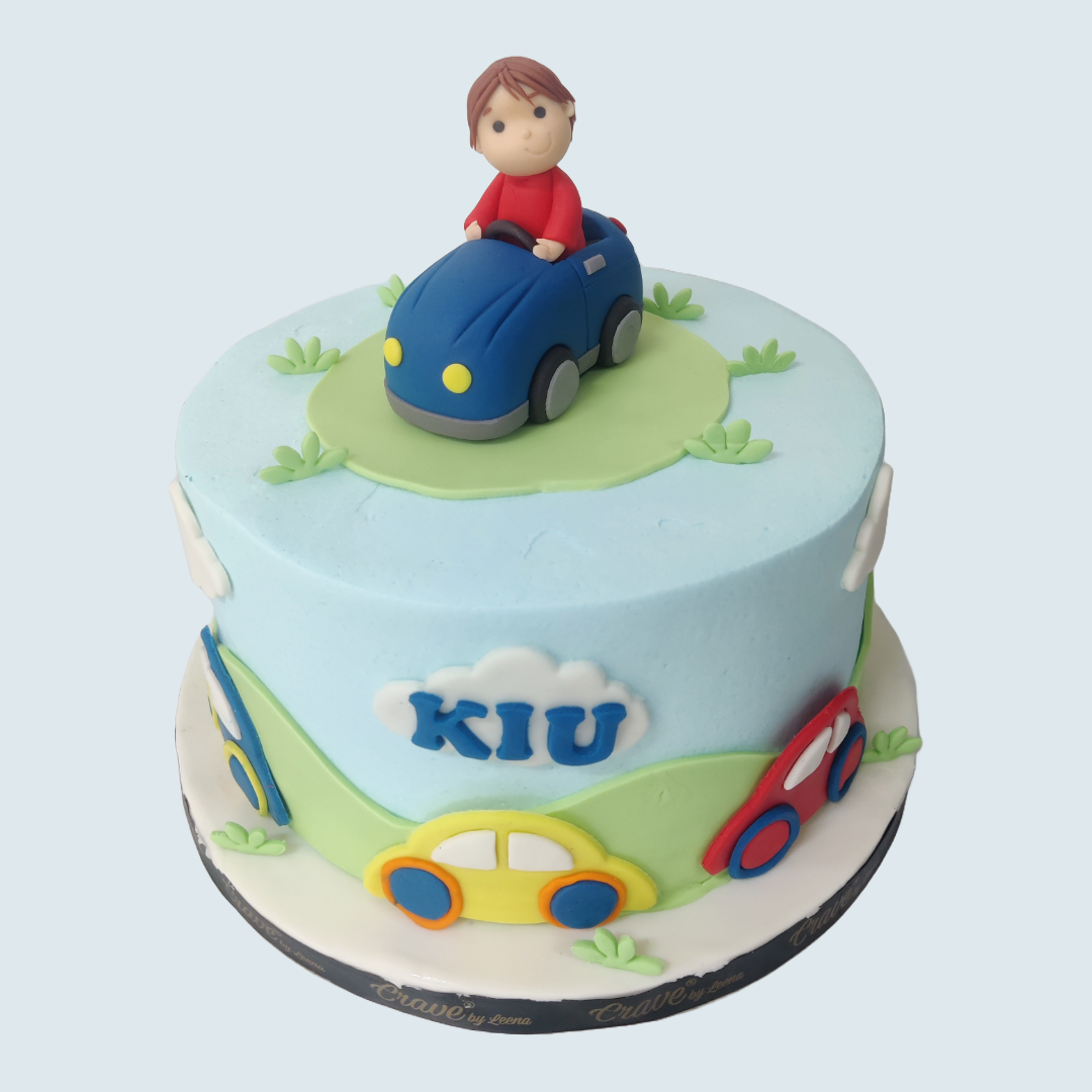 Simple 1st Birthday Cake Boy - Order Now | Crave By Leena – Crave by Leena