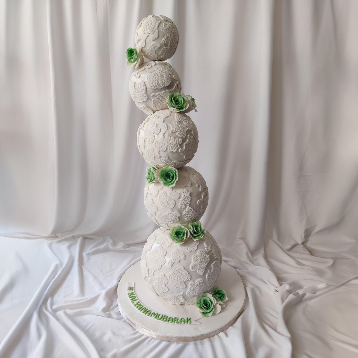 Sphere Wedding Cake - 5 Tier | Custom Cakes | Crave by Leena, Bangalore