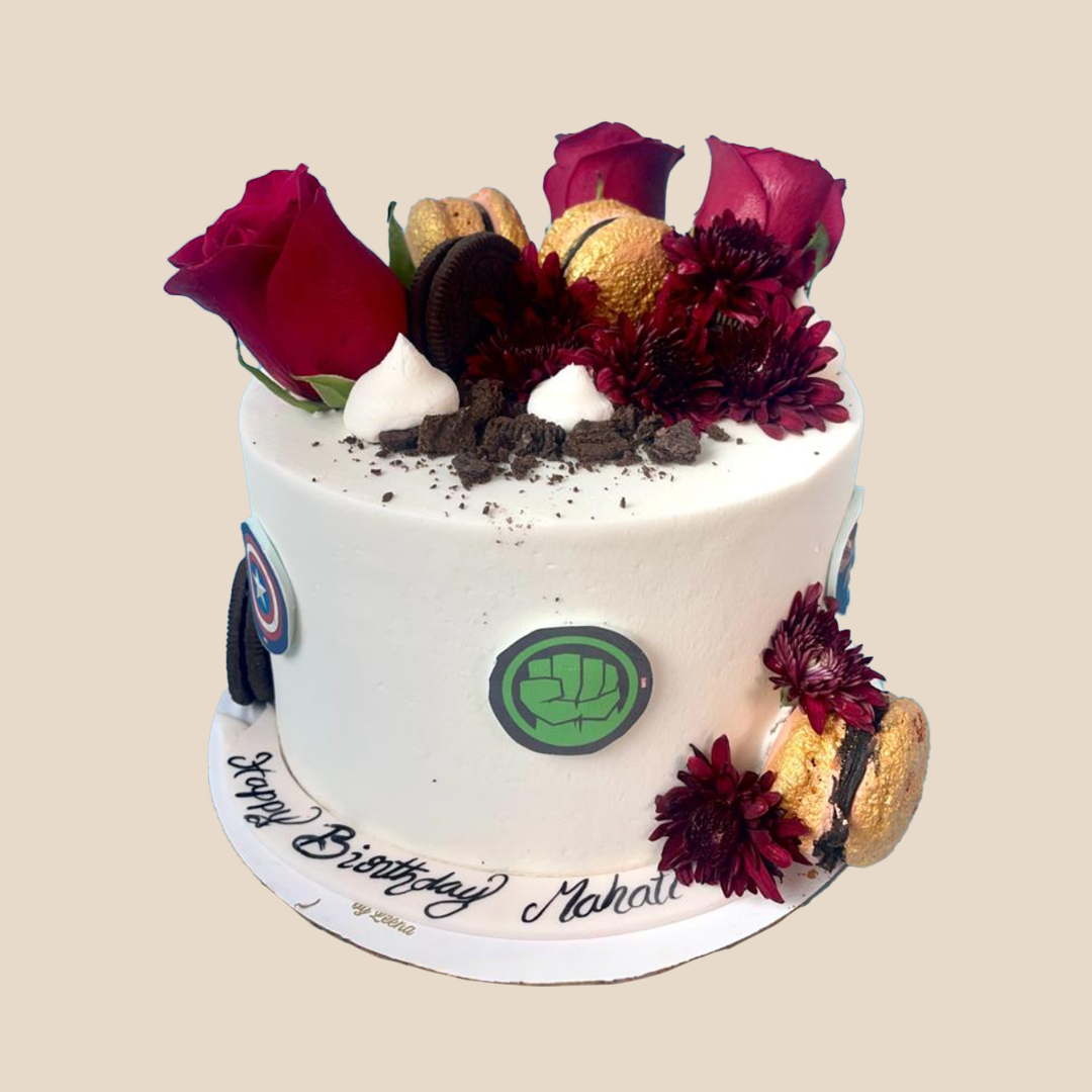 White Marvel Heroes | Custom Cakes | Crave by Leena, Bangalore