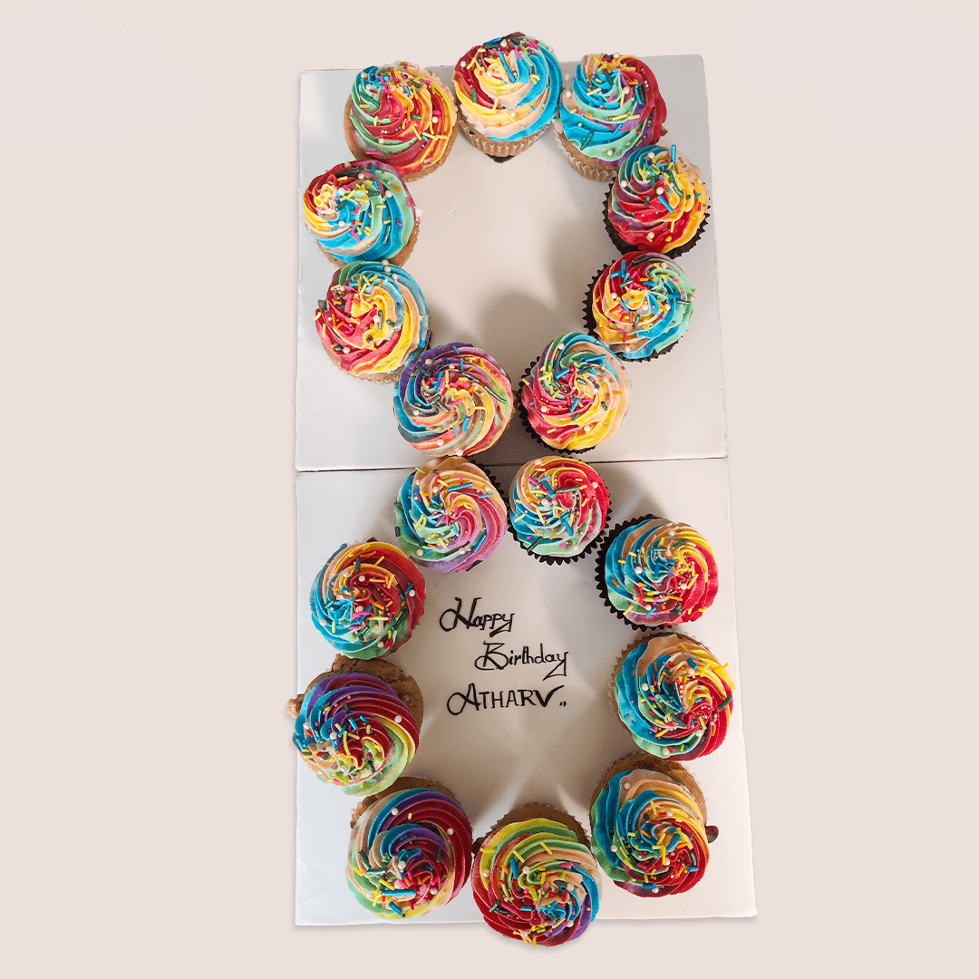 8 Shaped Pull Apart Cupcakes | Custom Cupcakes | Crave by Leena, Bangalore