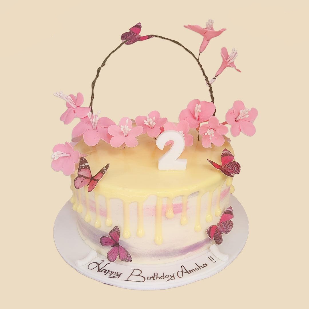 Floral Butterfly Arch Cake – Crave by Leena