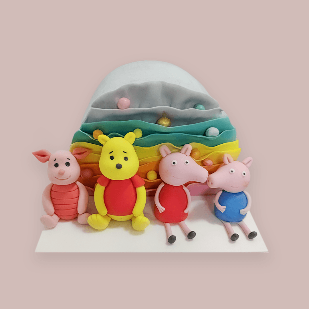 Ruffled Cartoon Arch Cake – Crave by Leena